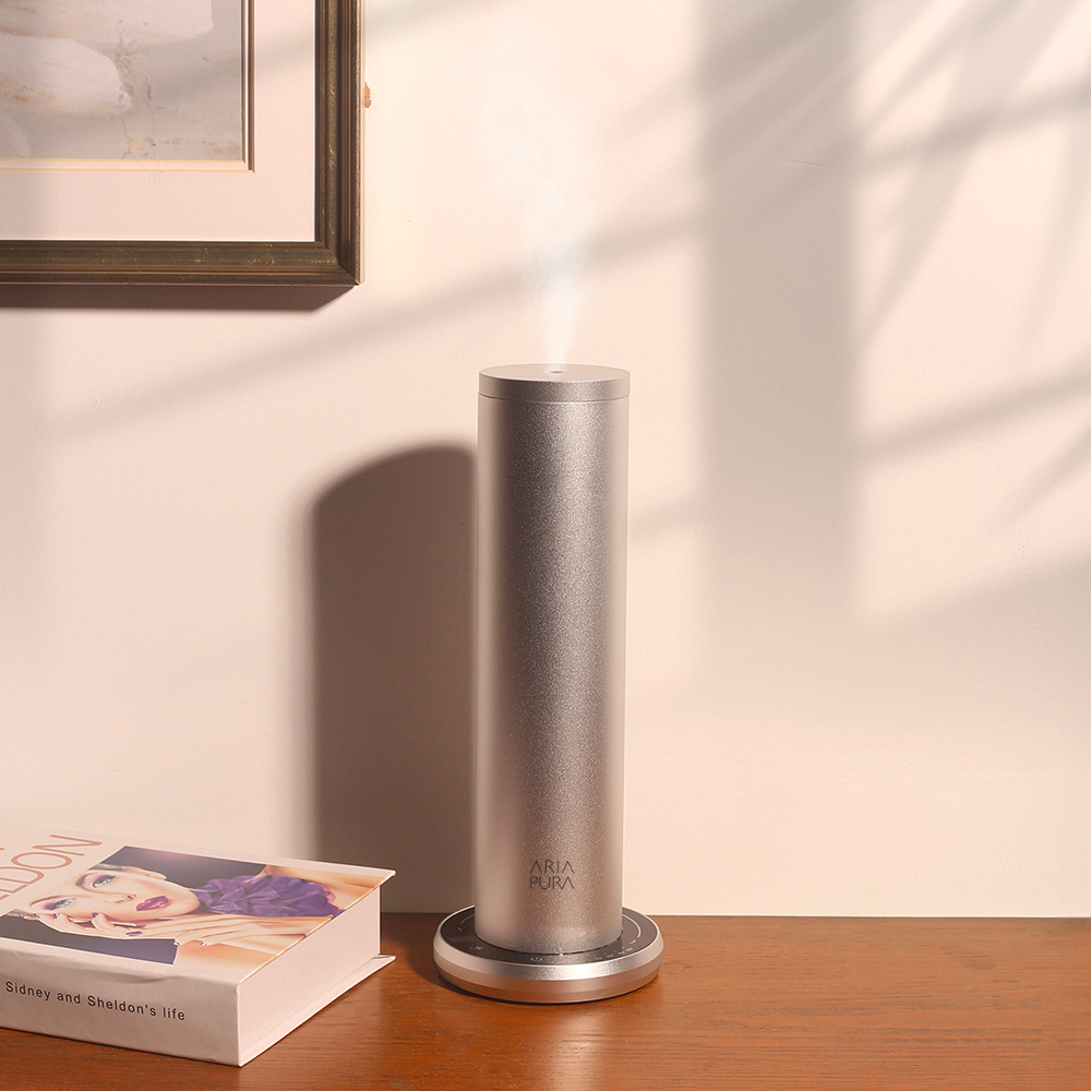 ARIA PURA - přístroj sloup - nebulizér difuzér AP3 Tower silver - Aria Pura